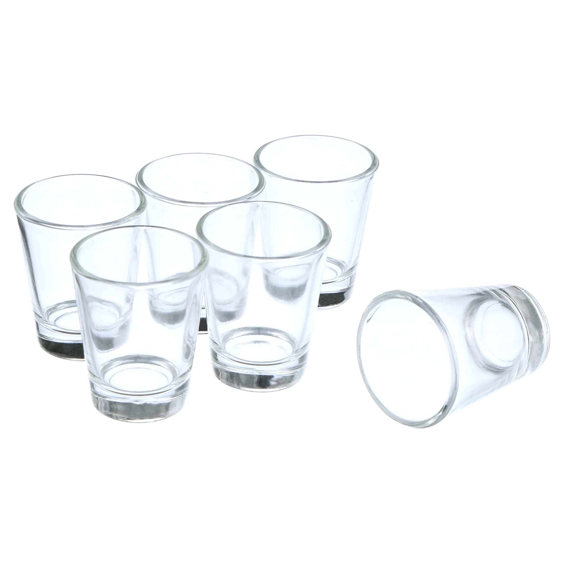 1.5 oz Small Shot Glasses Set with Heavy Base, Clear Glass ...