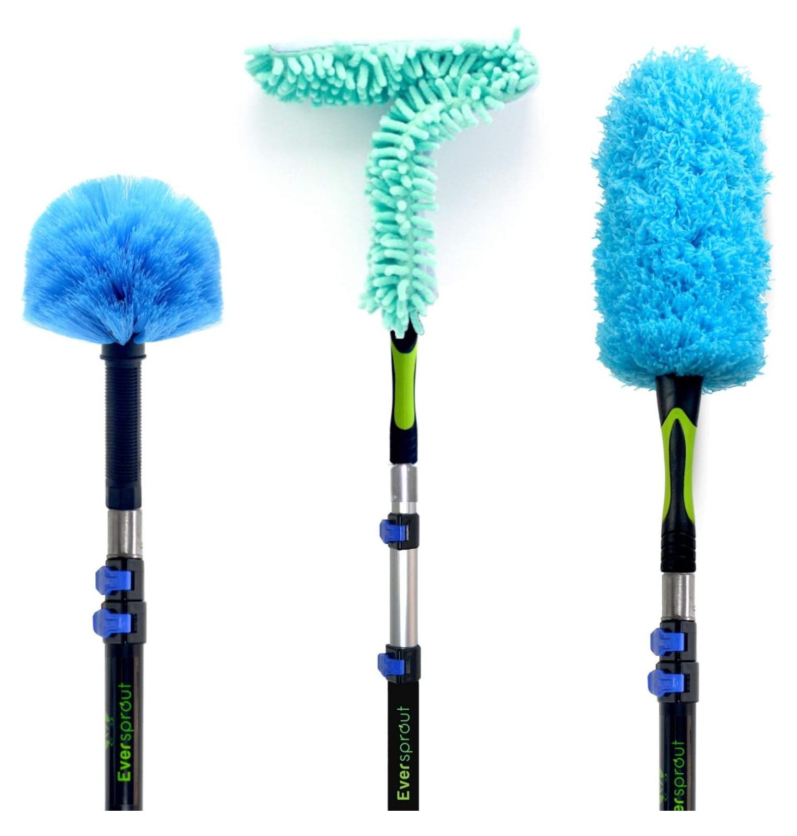 1.5-to-3 Ft Duster 3-Pack with Extension-Pole (8-10 Ft Standing Reach ...
