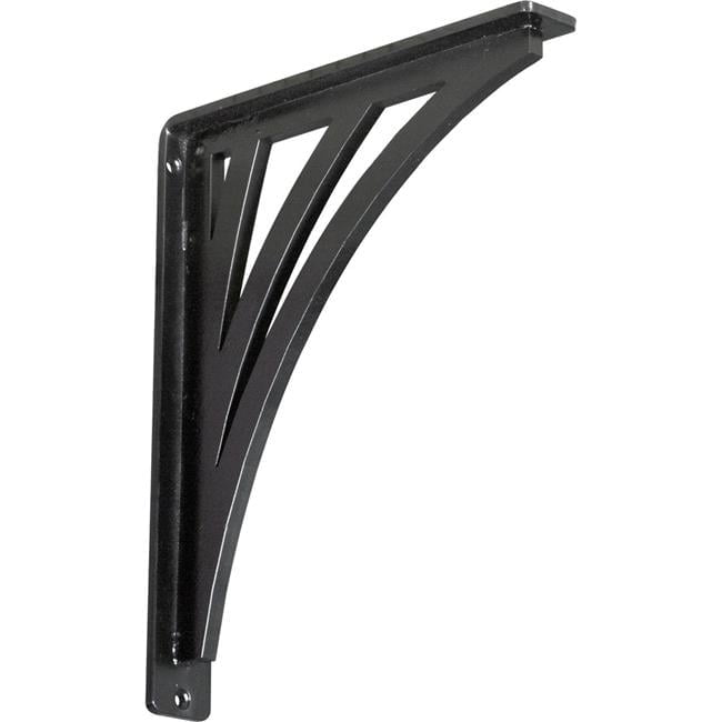 1.5 x 10 x 12 in. Nevio Wrought Iron Bracket - Single Center Brace ...