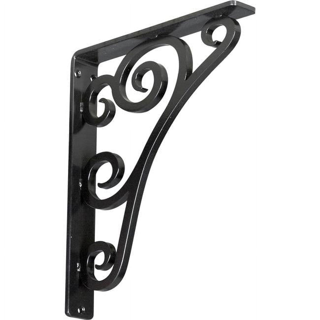 1.5 x 10 x 12 in. Tristan Wrought Iron Bracket - Single Center Brace ...