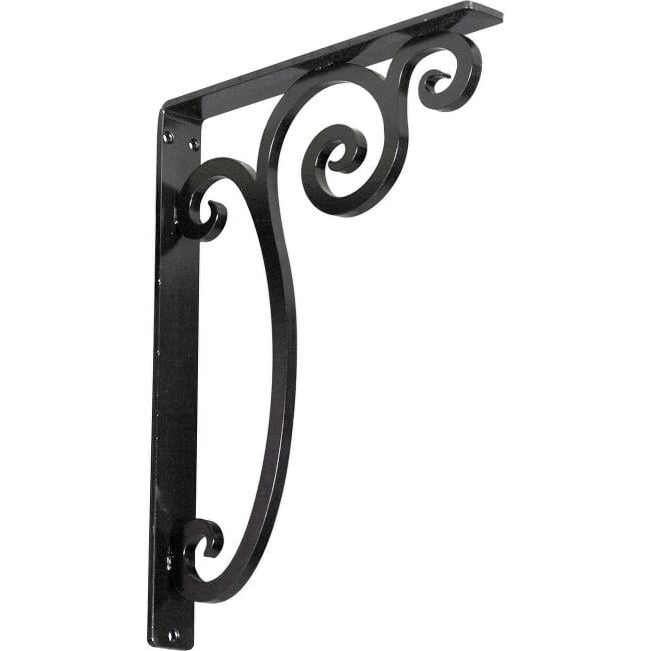 1.5 x 12 x 15 in. Avery Wrought Iron Bracket - Single Center Brace ...