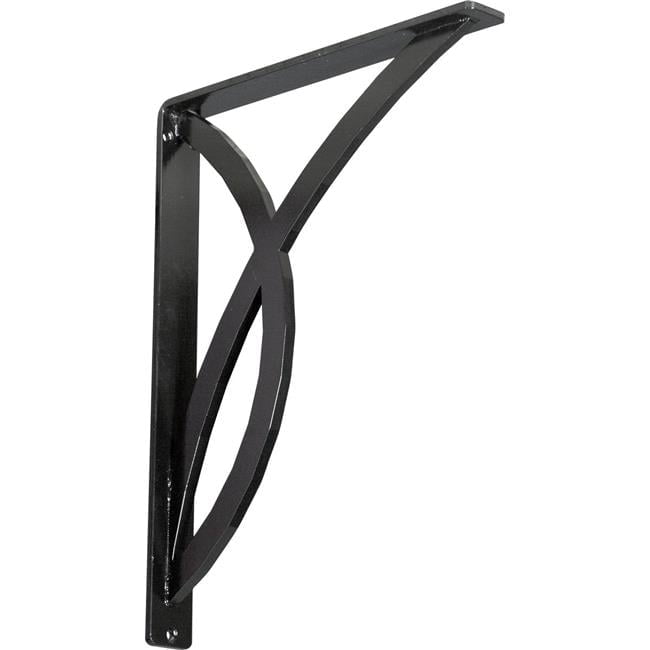 1.5 x 12 x 15 in. Miller Wrought Iron Bracket - Single Center Brace ...