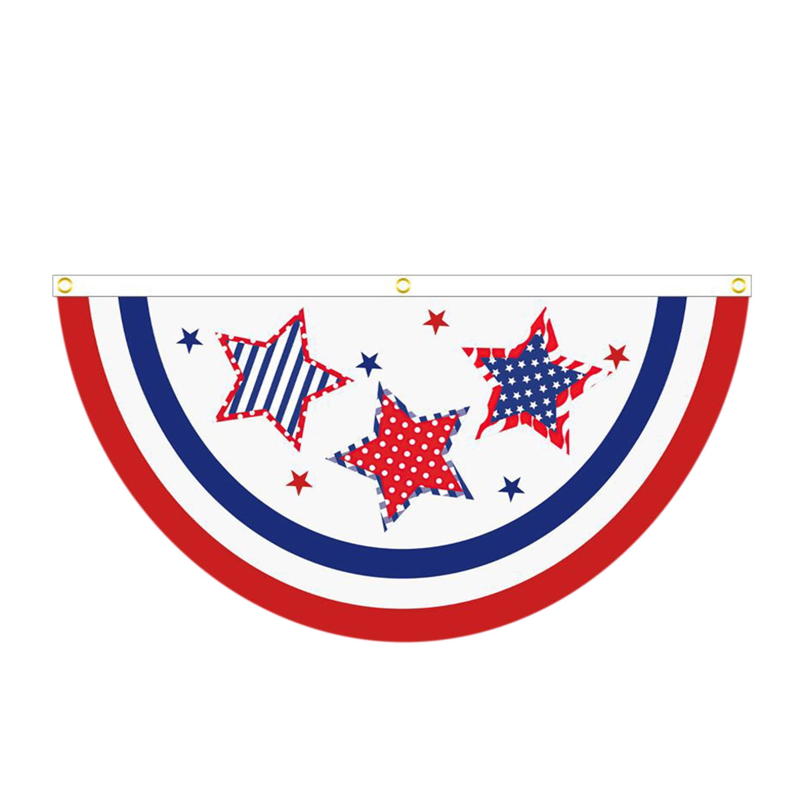1.5 x 3 Feet American USA Pleated Half Fan Bunting Flags Outdoor ...