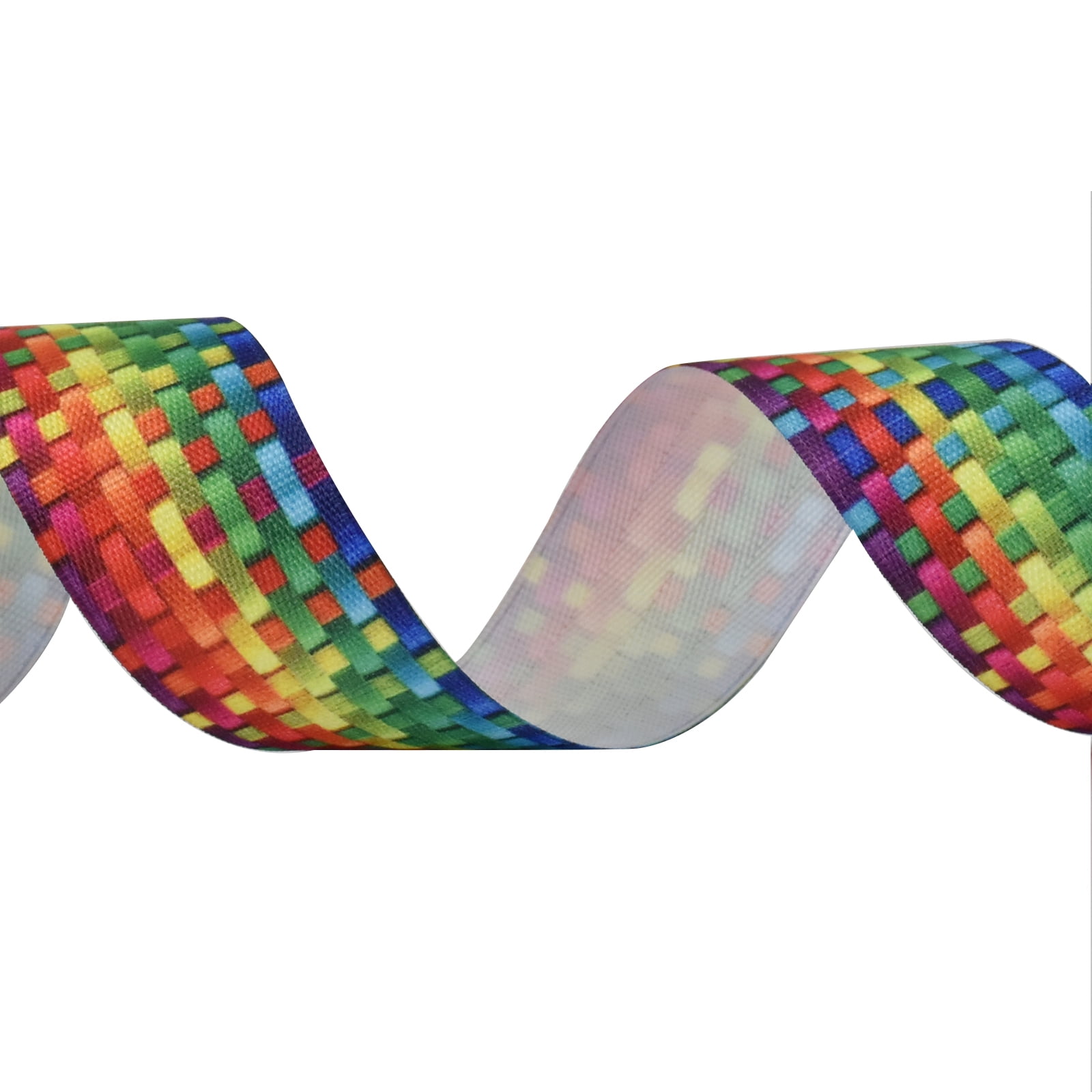1.5" x 3yd. Grosgrain Wired Rainbow Weave Ribbon by Celebrate It ...