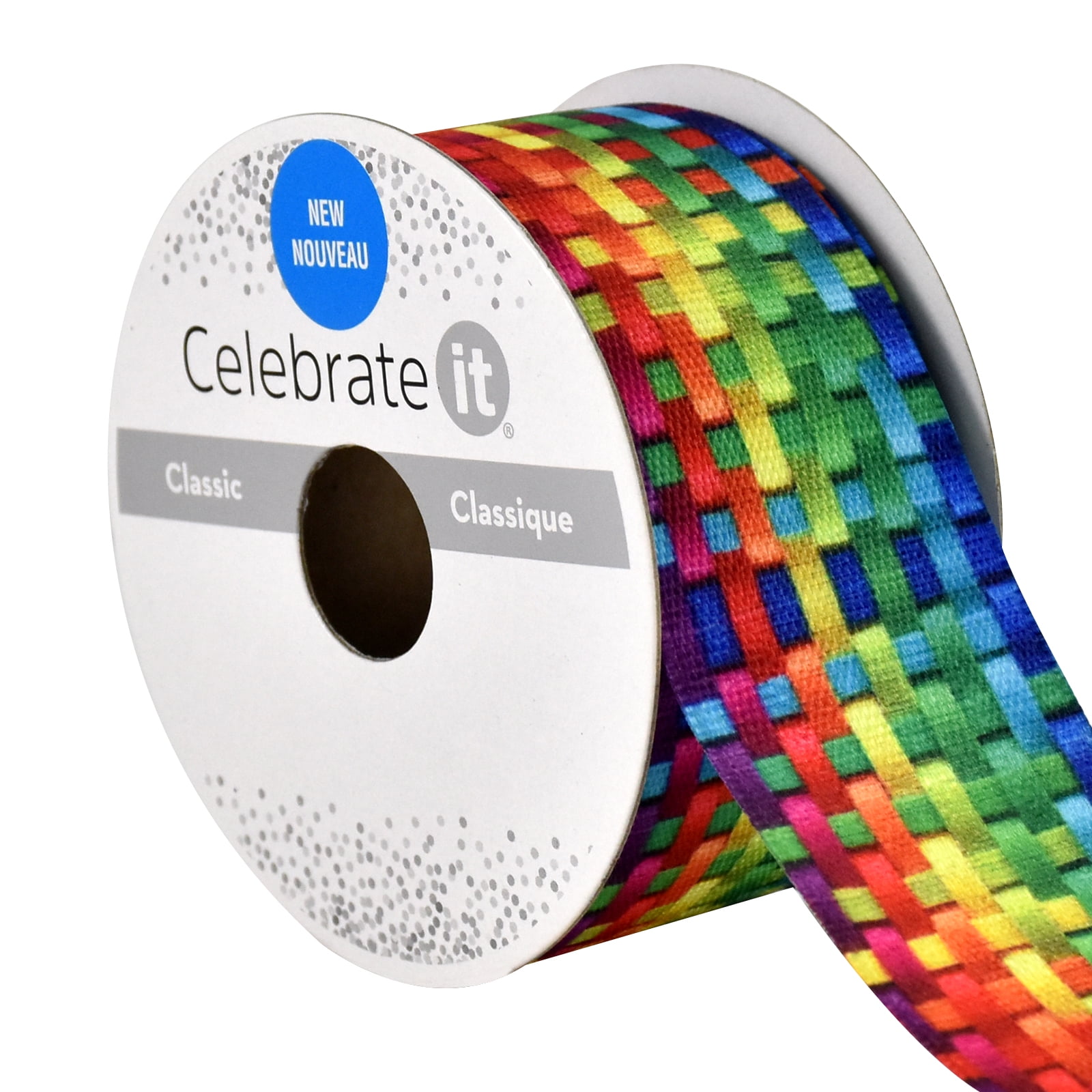 1.5" x 3yd Rainbow Weave Grosgrain Wired Ribbon by Celebrate It ...