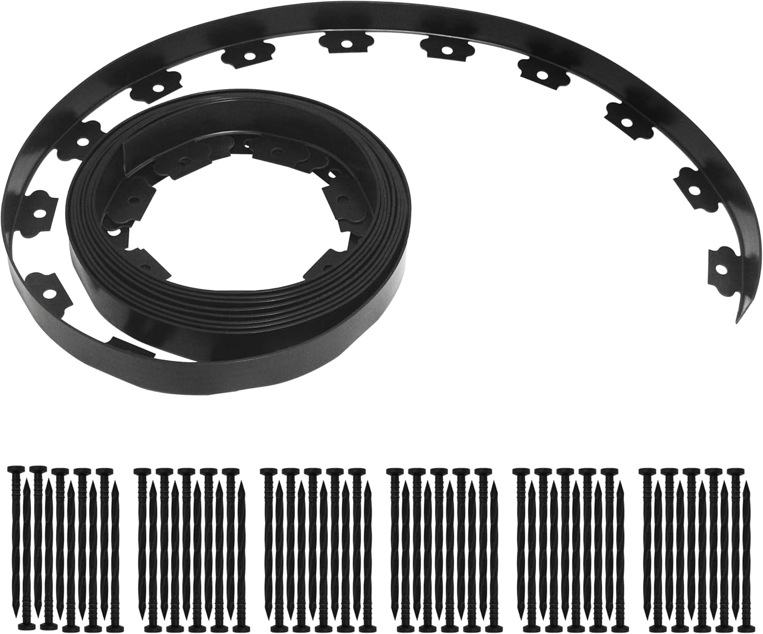 1.5" x 40' Landscape Edging Kit, Garden Edging Coil Comes with 40 Pcs ...