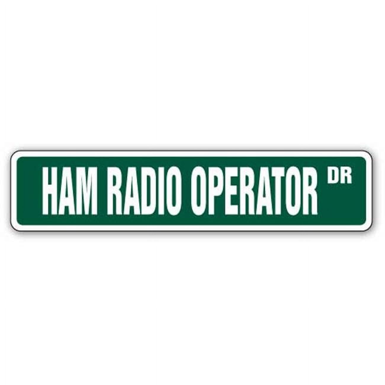 1.5 x 7 in. Ham Radio Operator Street Decal - 2 Two Way Radios Amateur ...