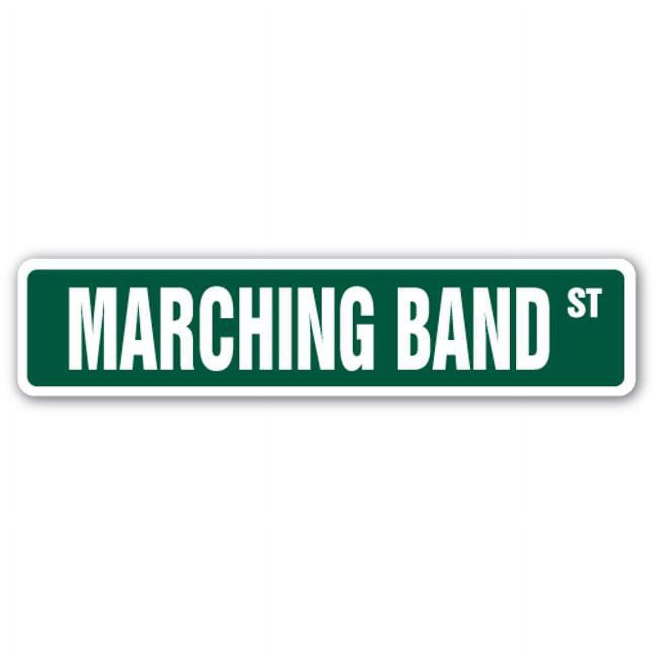 1.5 x 7 in. Marching Band Street Decal - High School Football Military ...