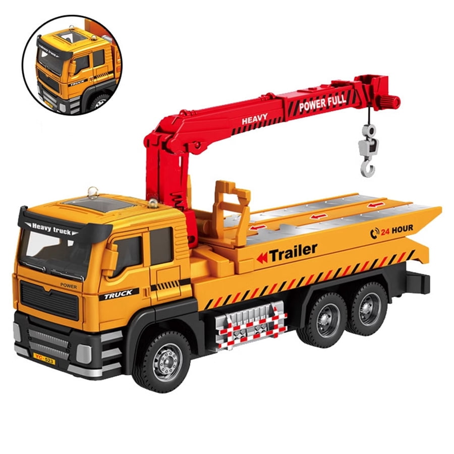 1:50 Alloy Flatbed Trailer Children's Cartoon Toys Inertial Oil Tank ...