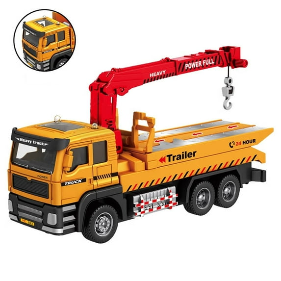 1:50 Alloy Flatbed Trailer Children's Cartoon Toys Inertial Oil Tank ...