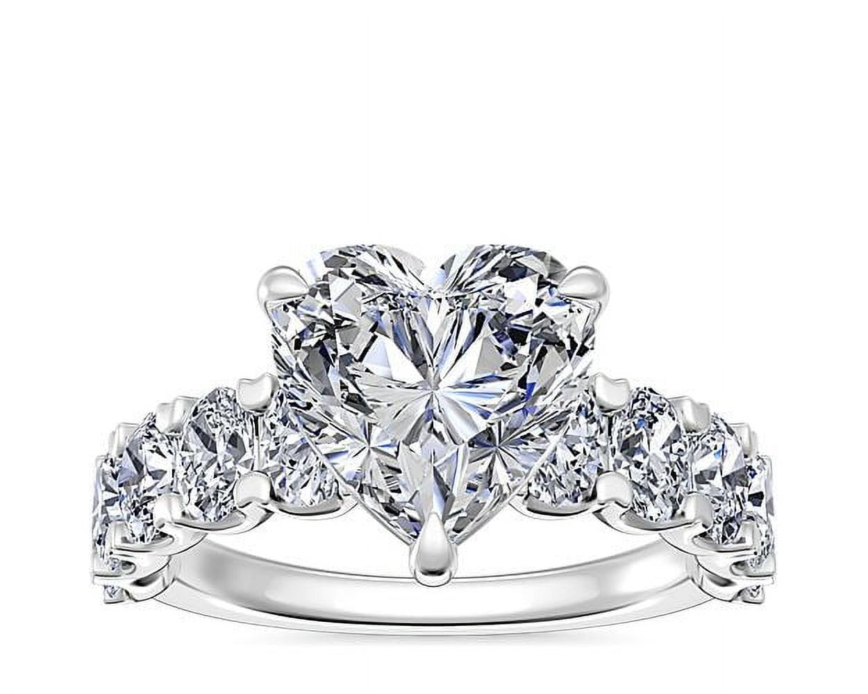 1.50 Ct Brilliant Heart Shape Solitaire with Accents Genuine Diamond ...