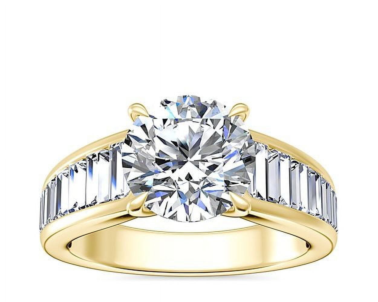 1.50 Ct Brilliant Round Shape Solitaire with Accents Genuine Diamond ...
