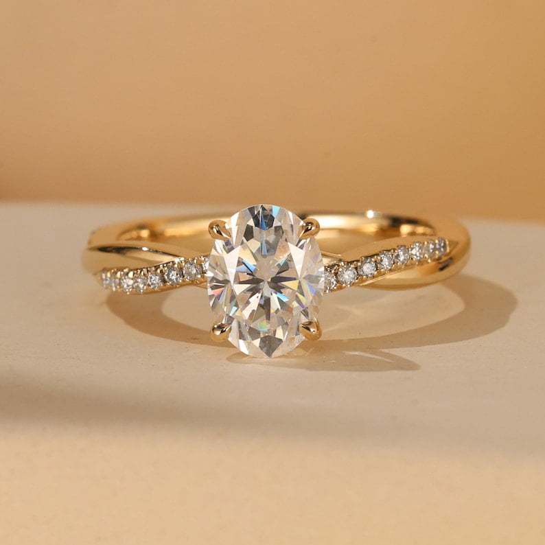 1.50 Ct Diamond Ring Engagement Ring 14k Yellow Gold for women ...