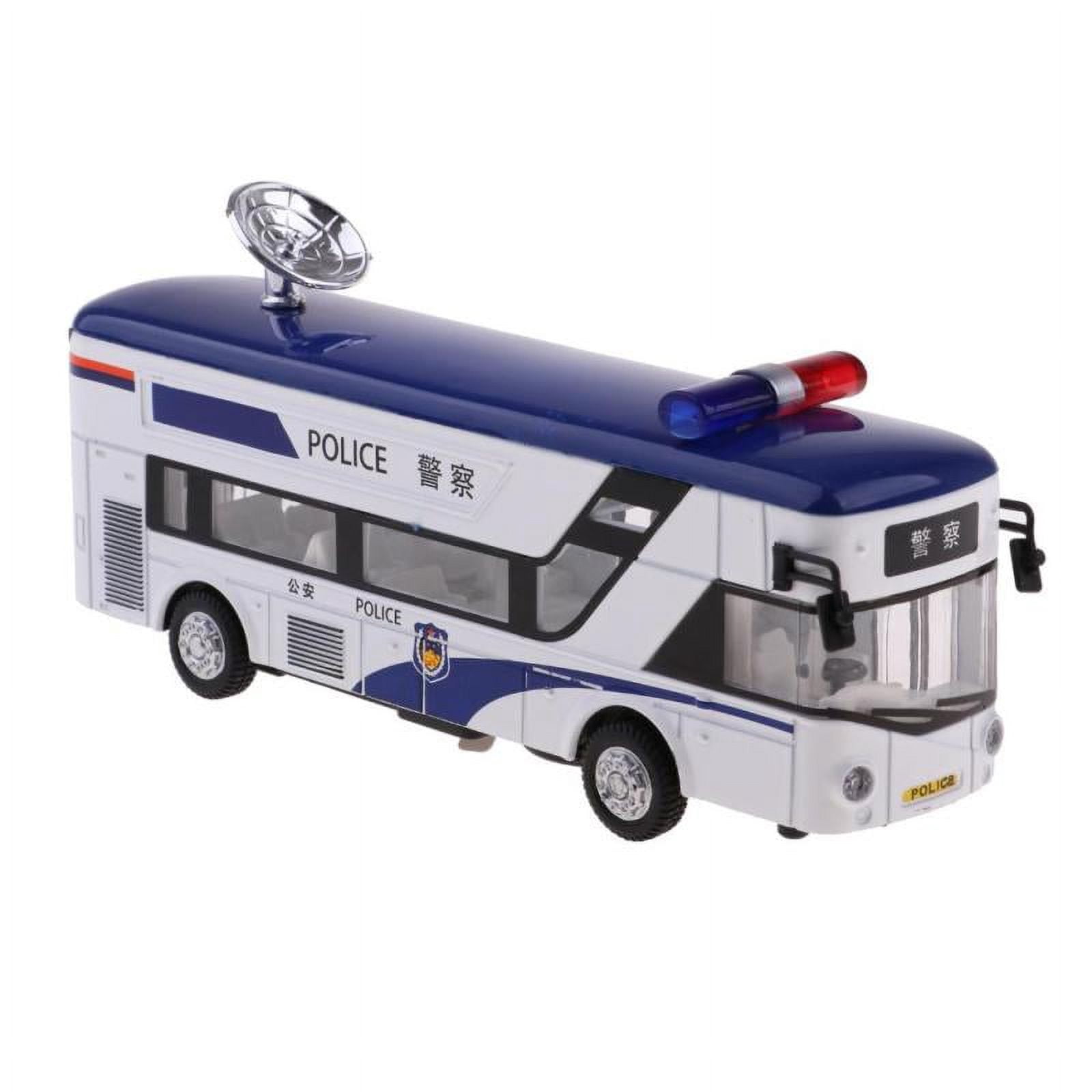 1:50 Diecast Car Toy Pull Back Police Bus Model w/ - Walmart.com
