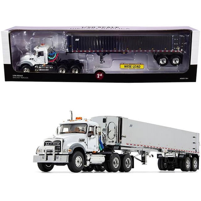 1/50 Mack Granite MP Day Cab, White With Chrome East Genesis End Dump ...