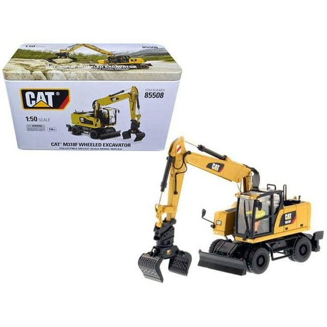 1-50 Scale CAT Caterpillar M318F Wheeled Excavator with Operator High ...