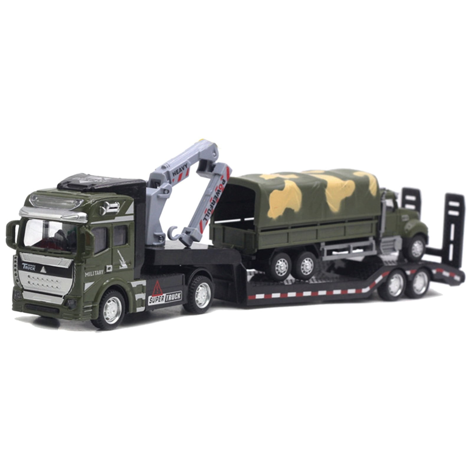 1/50 Scale Trailer Model With Truck Figure Educational Pull Back ...