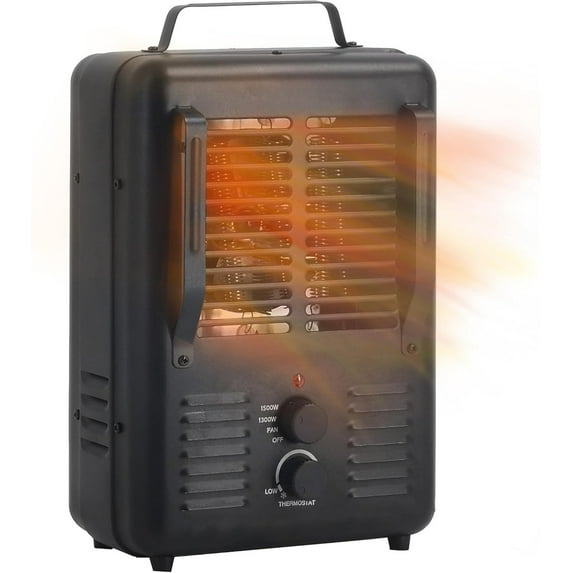 1,500-Watt Portable Milkhouse Style Utility Space Heater with ...
