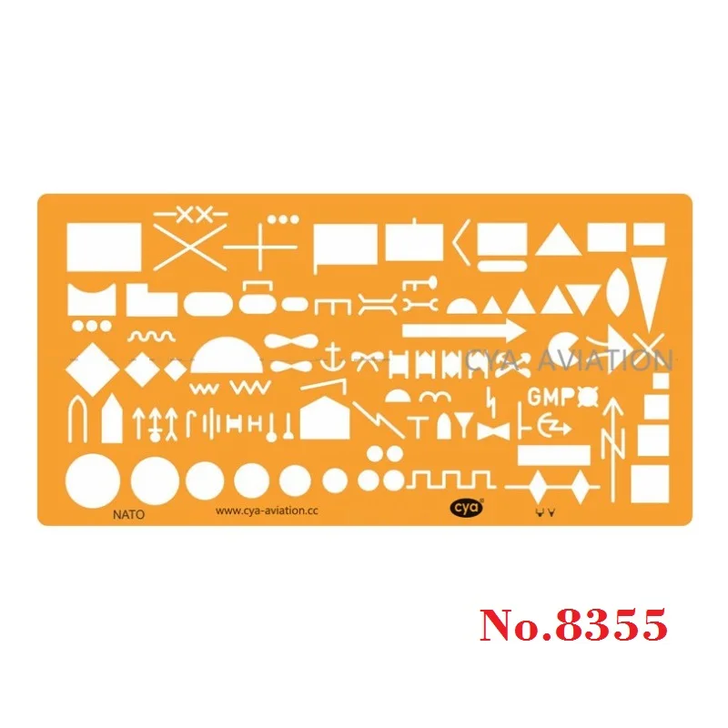1:50000 Military Drawing Ruler 7" Military Drawing Template Orange PVC ...