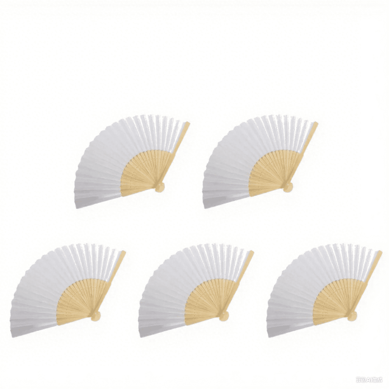 1-50Pcs Blank Bamboo Folding Fans for DIY Calligraphy & Painting ...