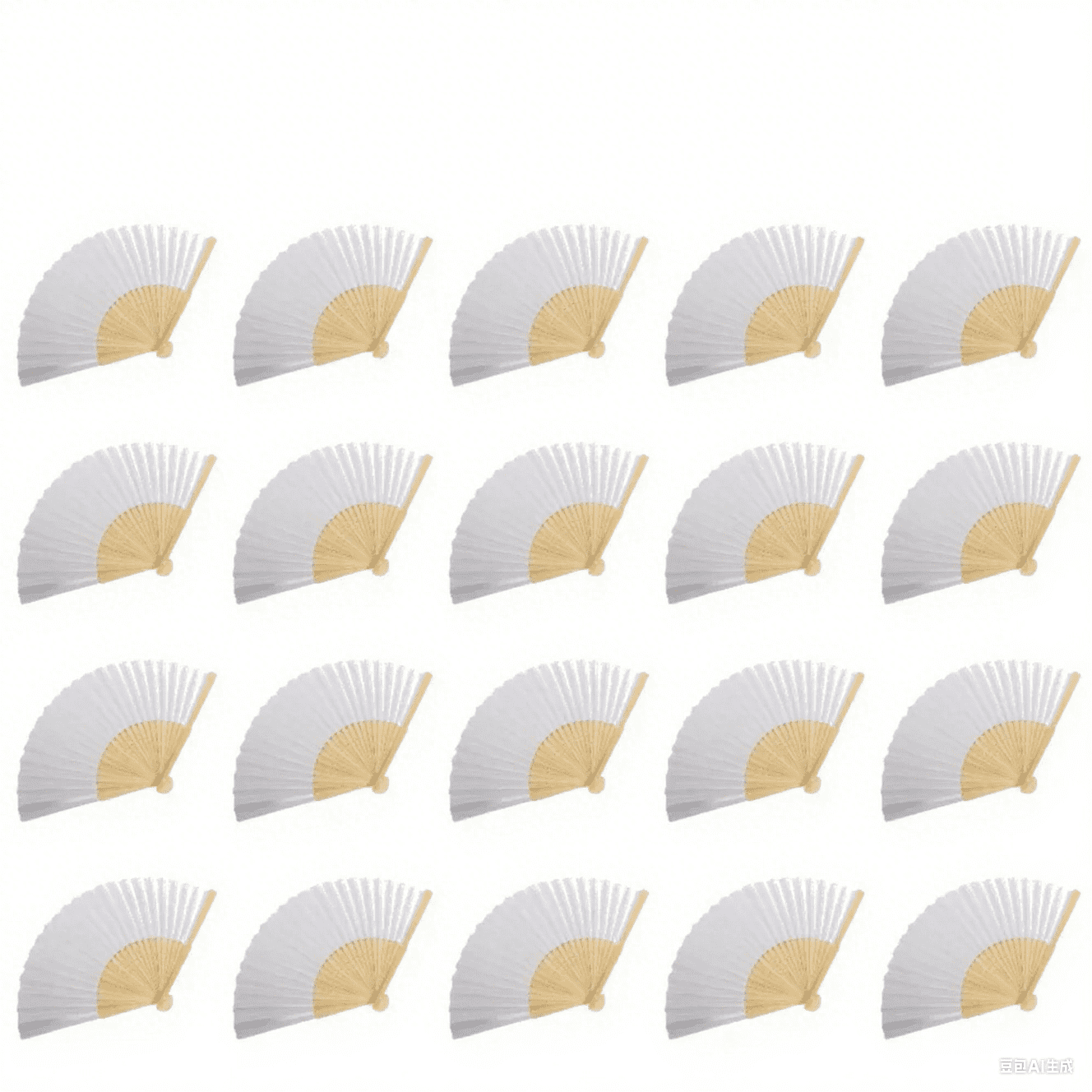 1-50Pcs Blank Bamboo Folding Fans for DIY Calligraphy & Painting ...