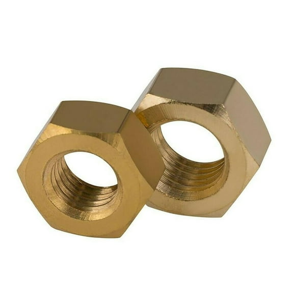 1-50Pcs Solid Brass Hex Nut Hexagon Full Nuts Locking for Bolts and ...
