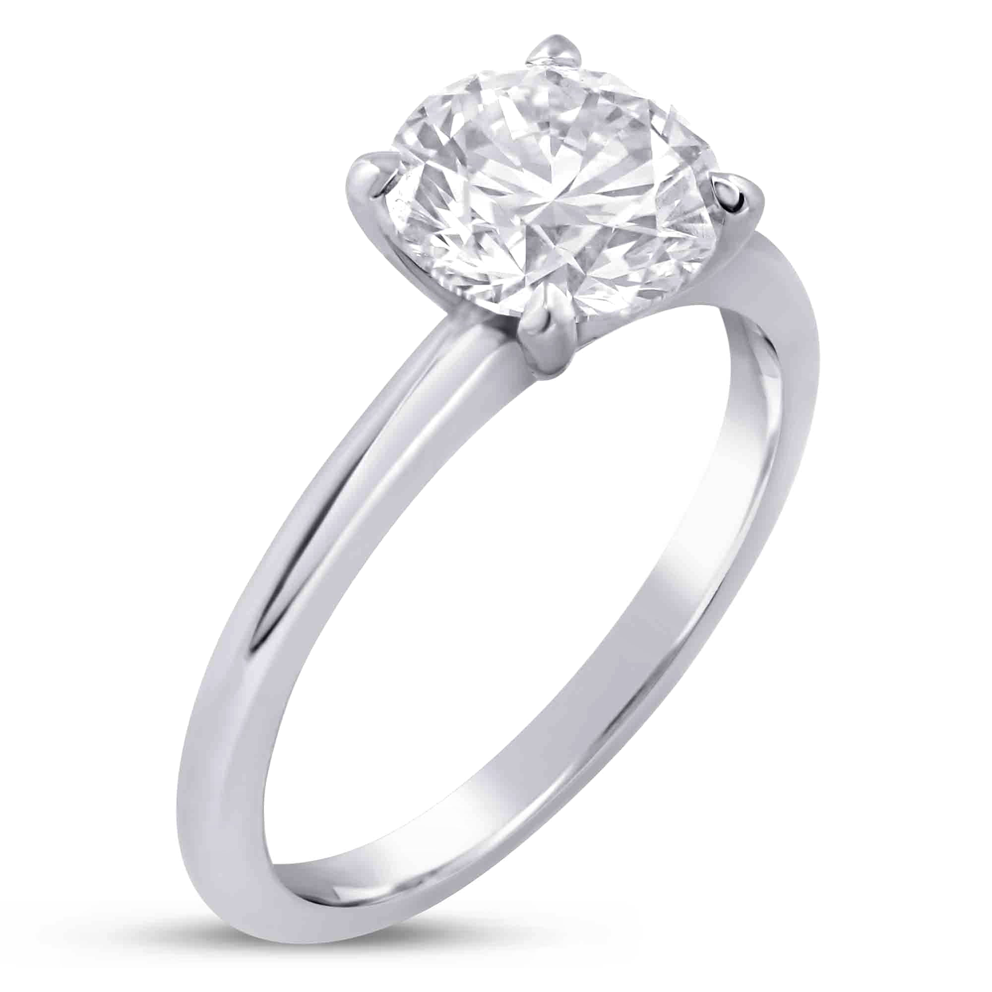 1.50ct Sparkling Round Solitaire Diamond Engagement Ring R34LG ...