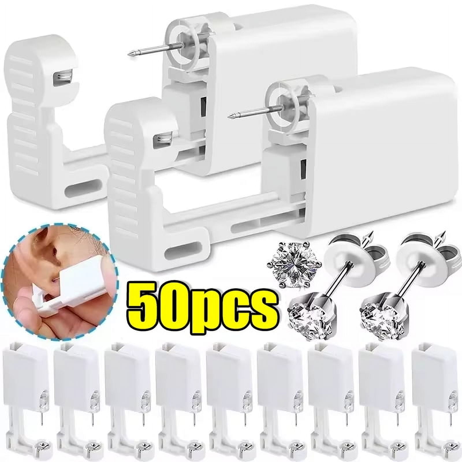 1-50pcs/set Ear Piercing Gun Disposable Disinfect Safety Earring ...