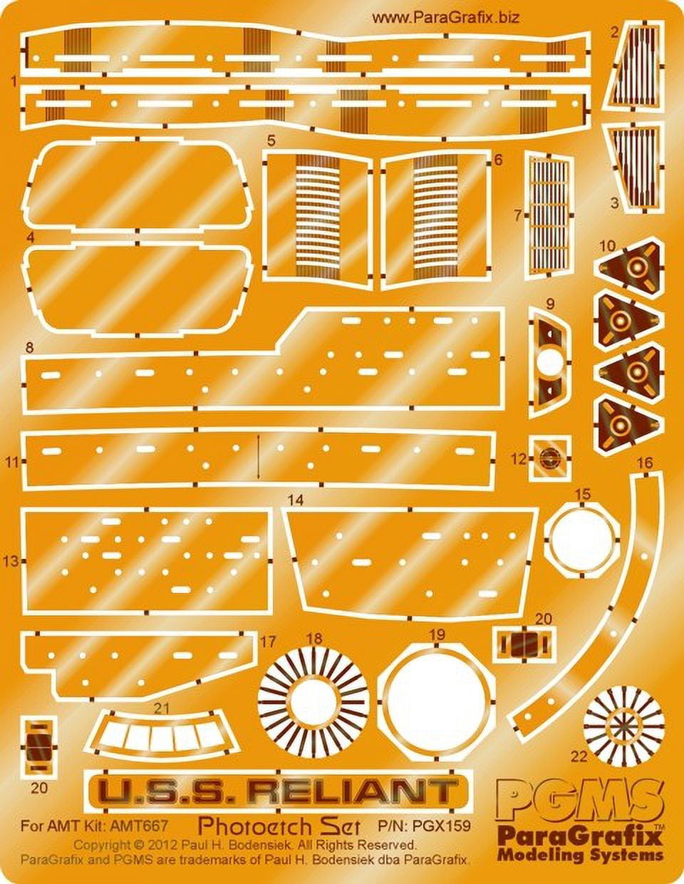 1/537 Star Trek: USS Reliant Photo-Etch Set for AMT - Walmart.com