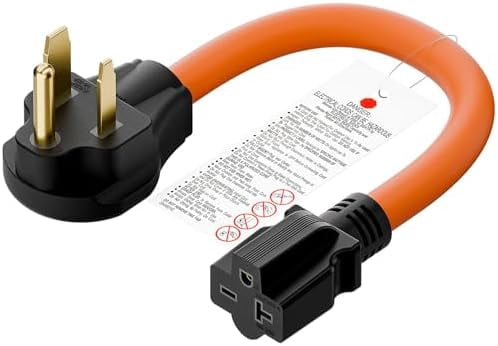 1.5FT Nema 6-50P to 6-15R/6-20R Welder Power Adapter Cord, 6-50P 50-Amp ...