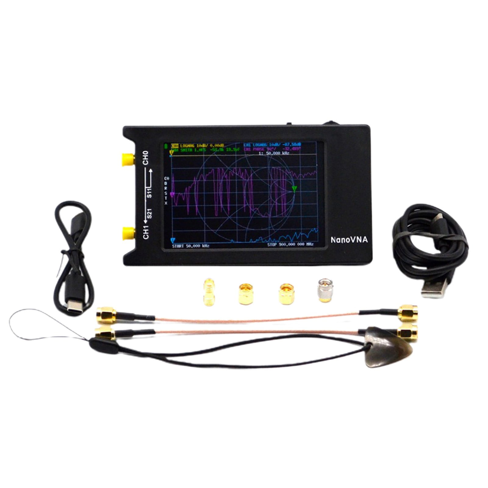 1.5Ghz 4-Inch Vector Large-Screen Network Analyzer Nanovna-H4 Antenna ...