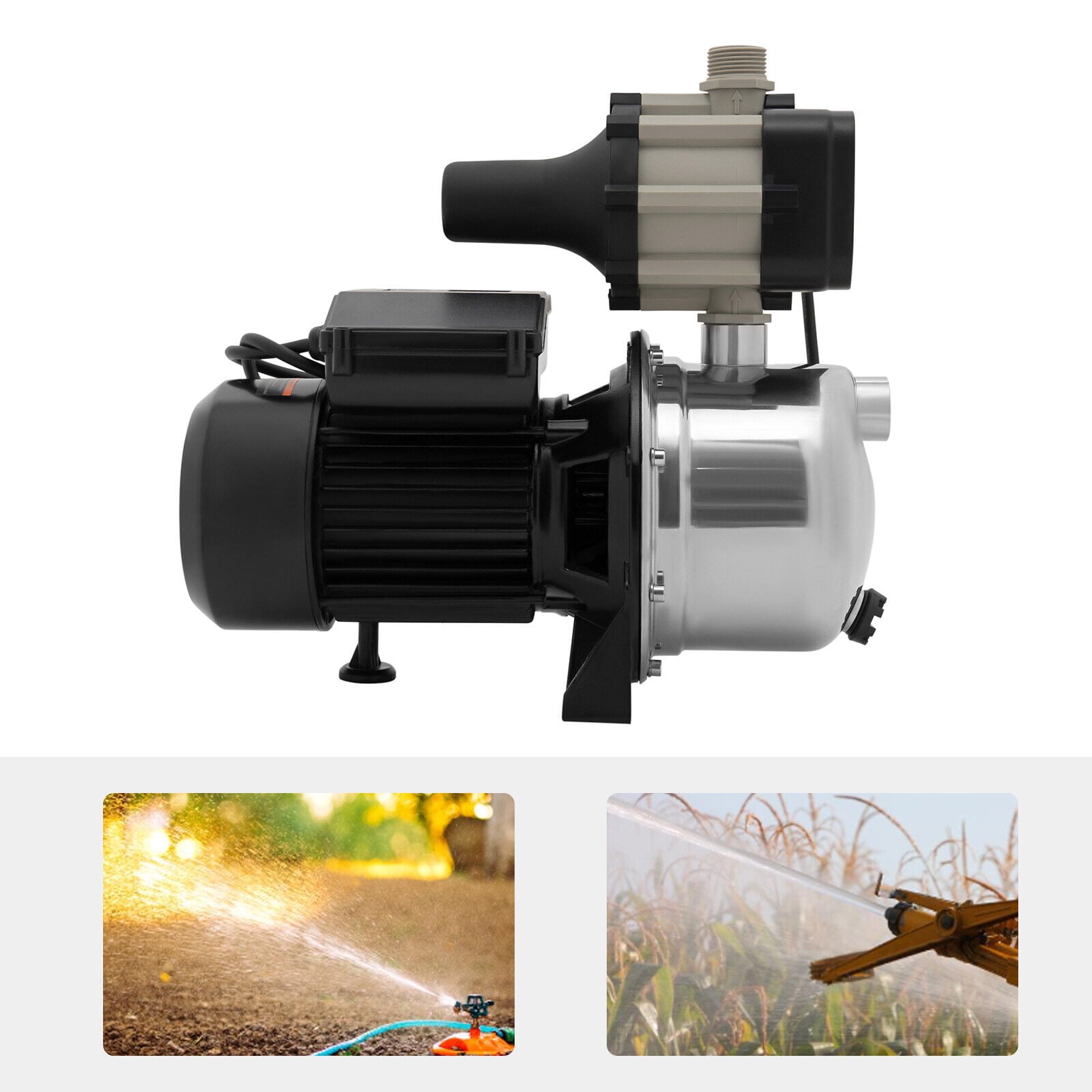 1.5HP 115V Shallow Well Pump Garden Booster Jet Pump Irrigation Pump W ...