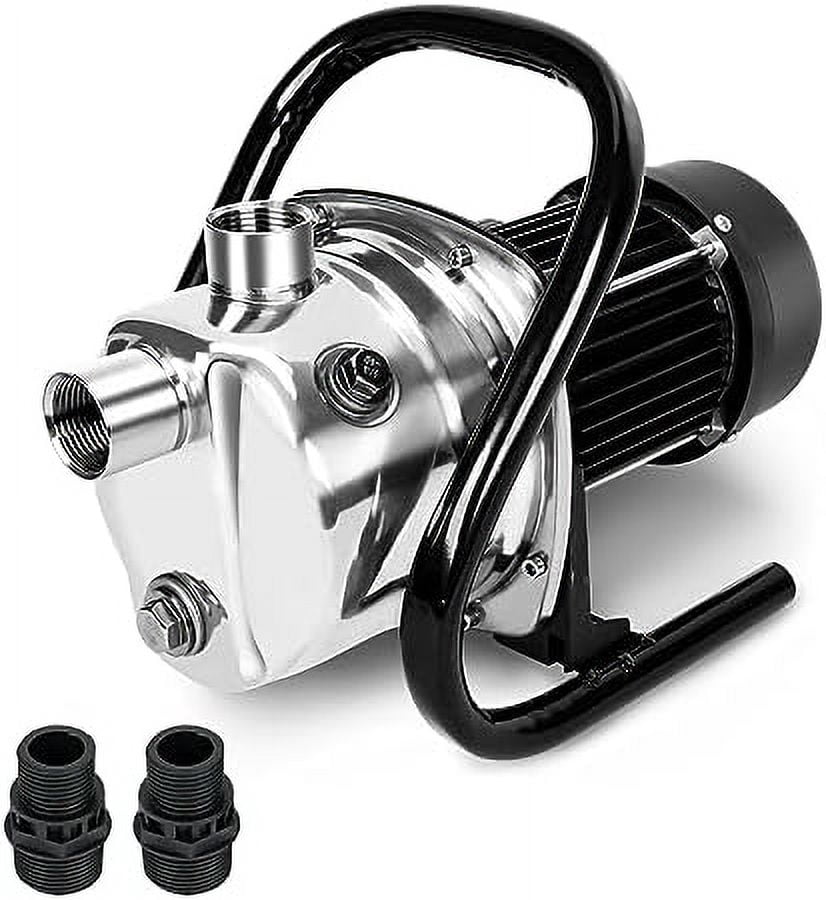 1.5HP Portable Shallow Well Pump Garden Pump, 1210GPH 120V Stainless ...