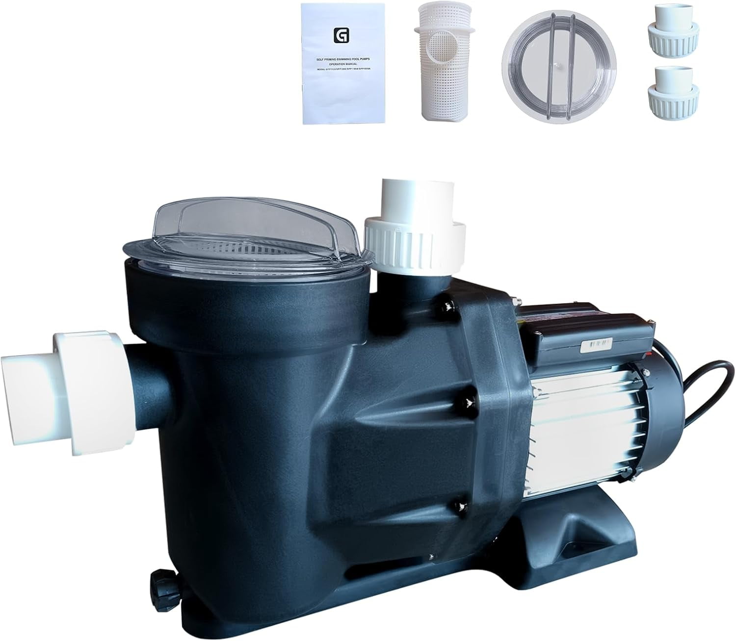 1.5HP Swimming Pool Pump, 220V Single Speed Pumps Above Ground Self ...