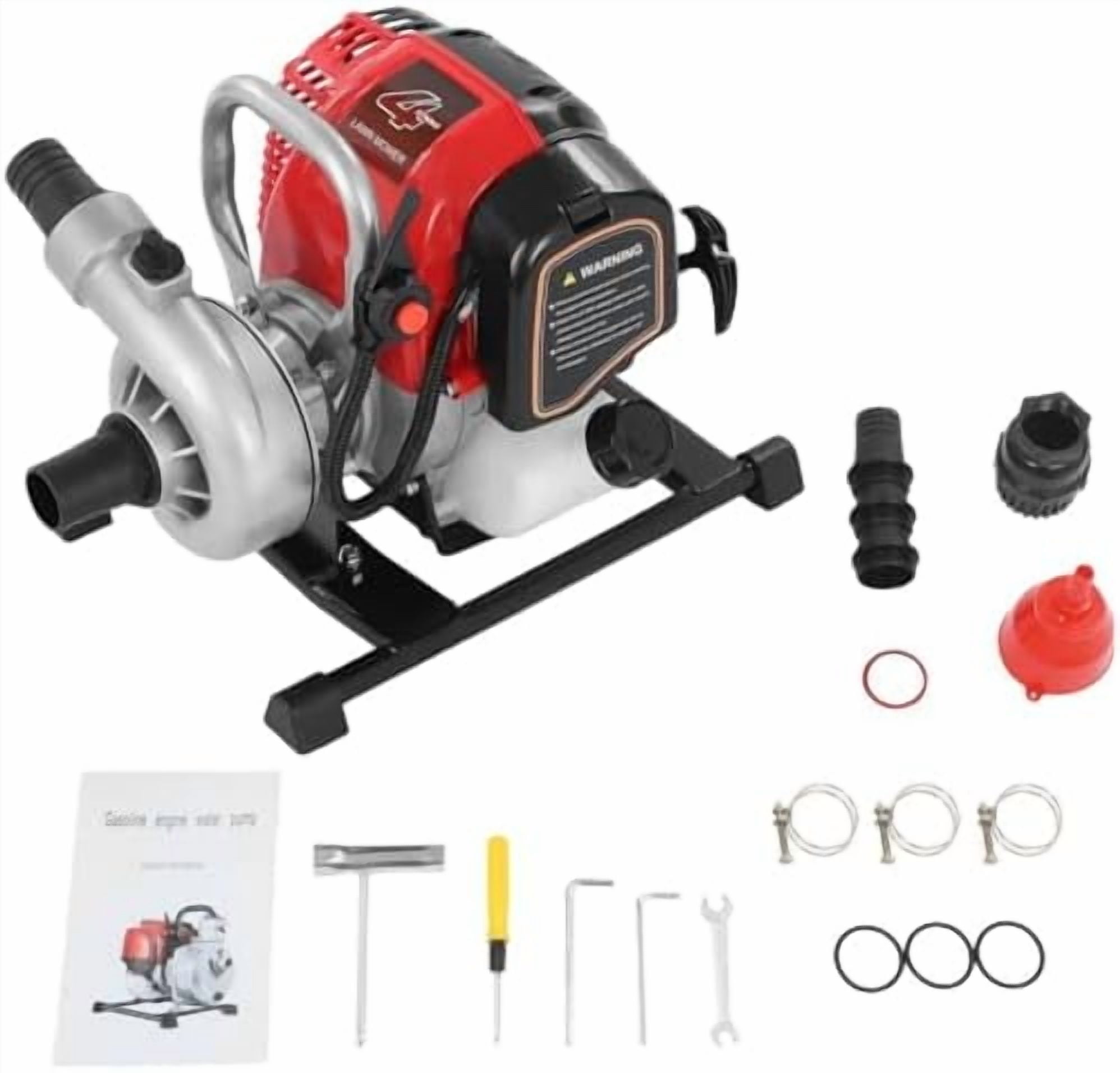 1.5Inch 36.5CC Water Trash Pump 4 Stroke Gas Water Pump 1.6HP Gasoline ...