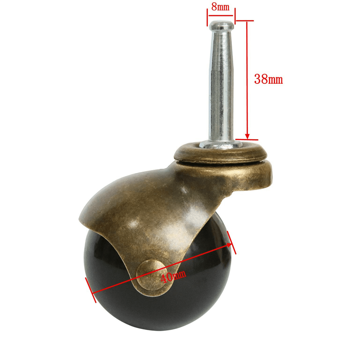 1.5Inch Ball Casters Wheels for Furniture Casters Set of 12 with 8 x ...