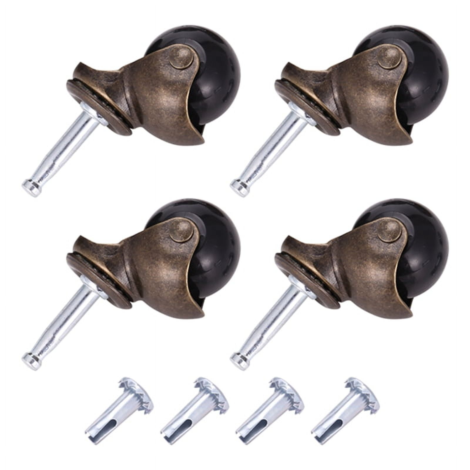 1.5Inch Ball Casters Wheels for Furniture Casters Set of 4 with 8 x ...