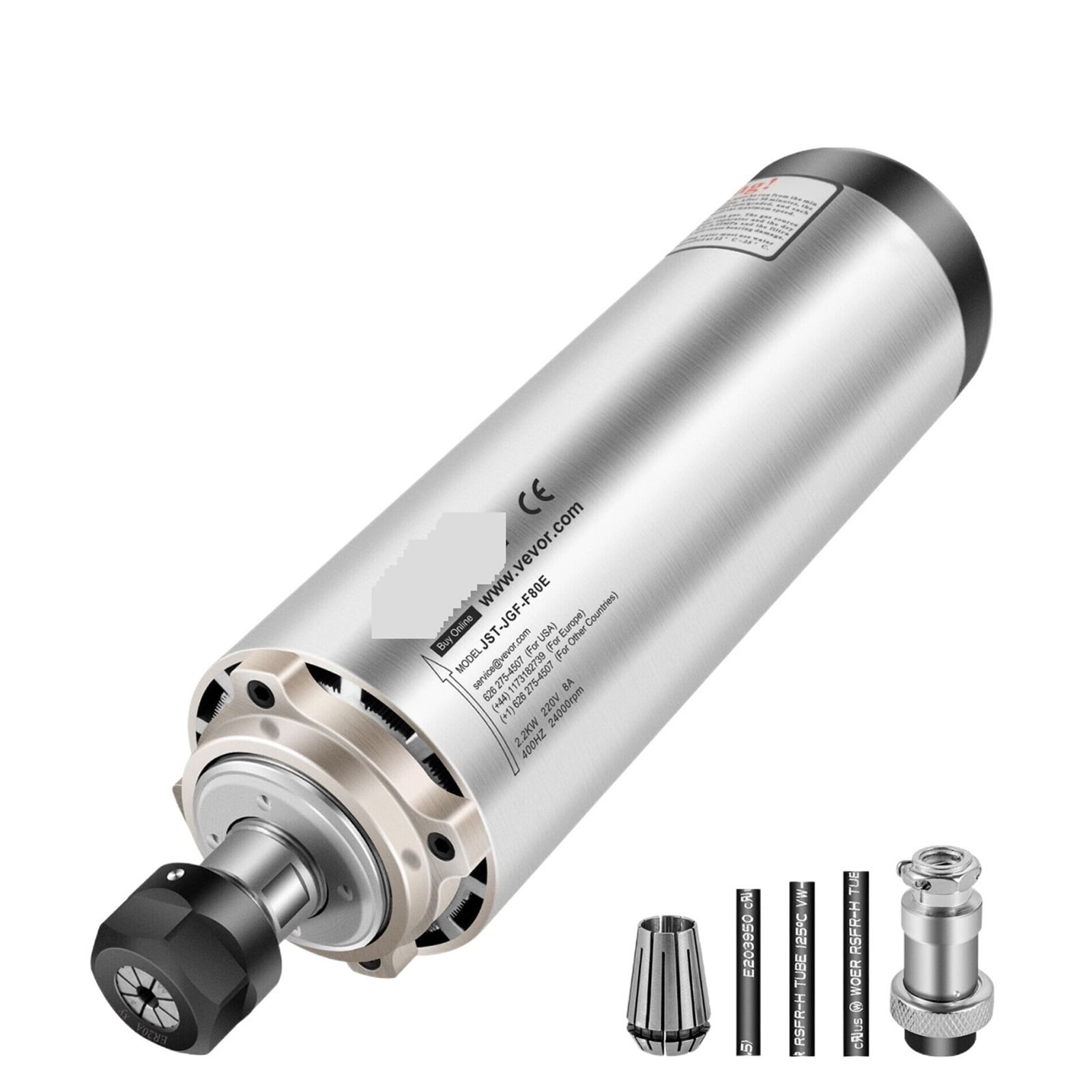 1.5KW 2.2KW Air Cooled Spindle Motor with Four Bearings ER11 ER20 Collet for CNC Router Engraver ...