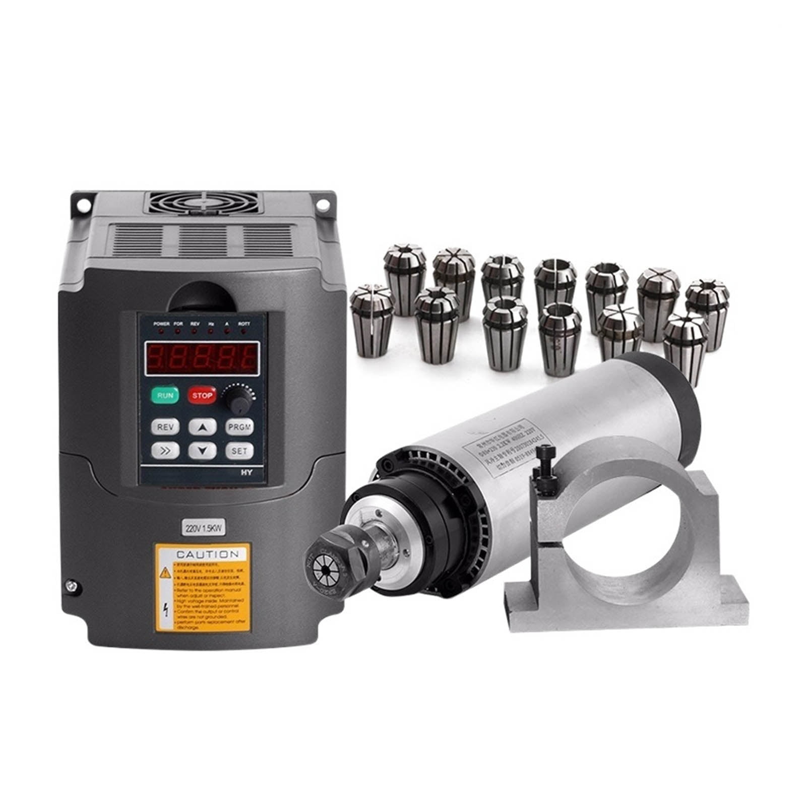 1.5KW CNC Router Spindle Motor Kit 0-24000RPMAir Spindle Tool Milling ...