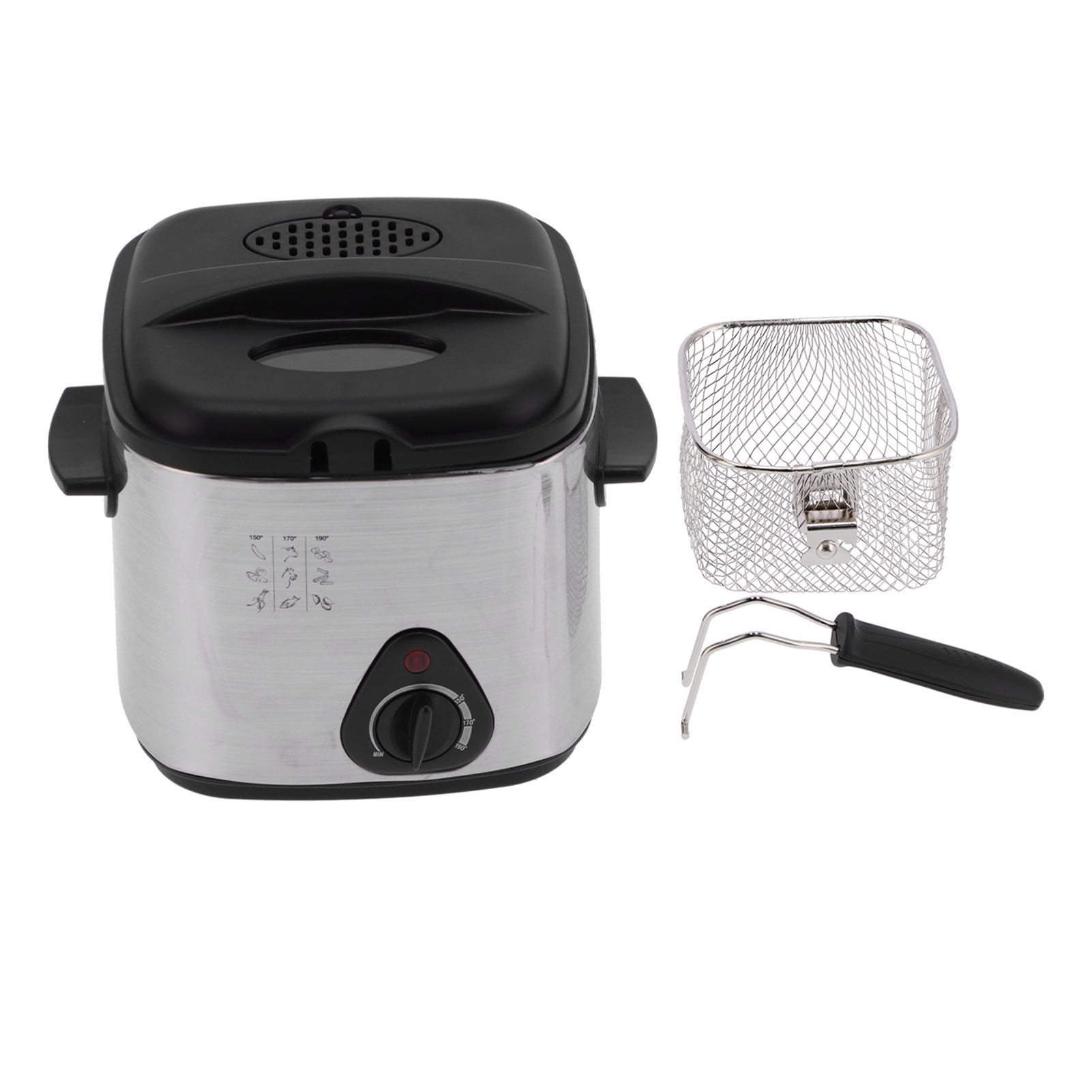 1.5L 1000W Compact Electric Fryer for Gourmet French Fries, Kitchen ...