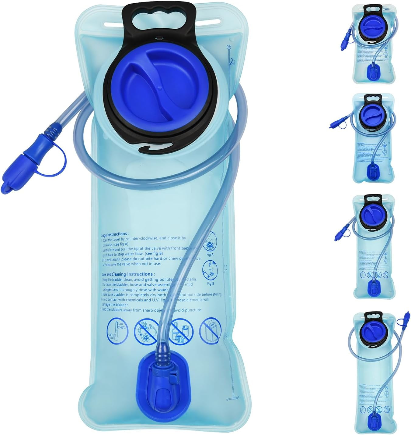 1.5L/2L/2.5L/3L Hydration Bladder, Large Opening Water Storage Bladder ...