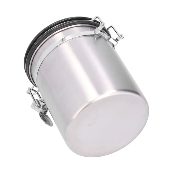 1.5L 304 Stainless Steel Coffee Bean Canister with One-Way Valve and ...