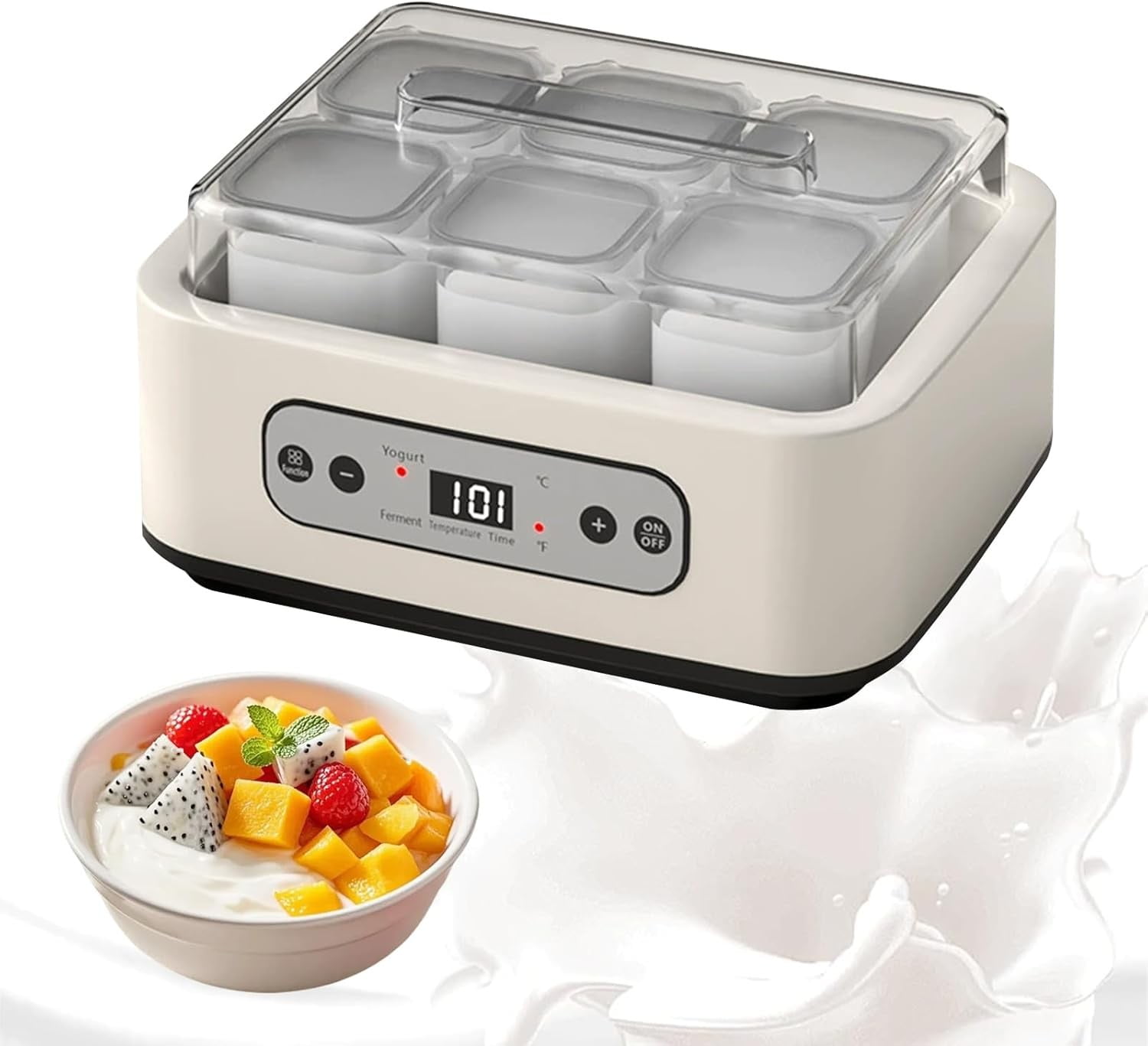 1.5L Automatic Yogurt Maker with Timer & Temperature Control - Perfect ...