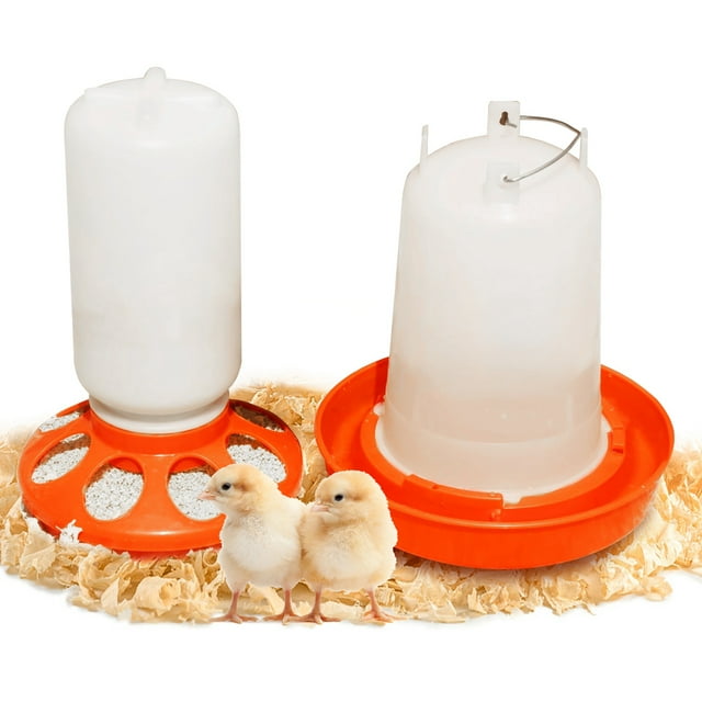 1.5L Chicken Feeder Waterer Set Height Adjustable Chick Waterer Poultry ...