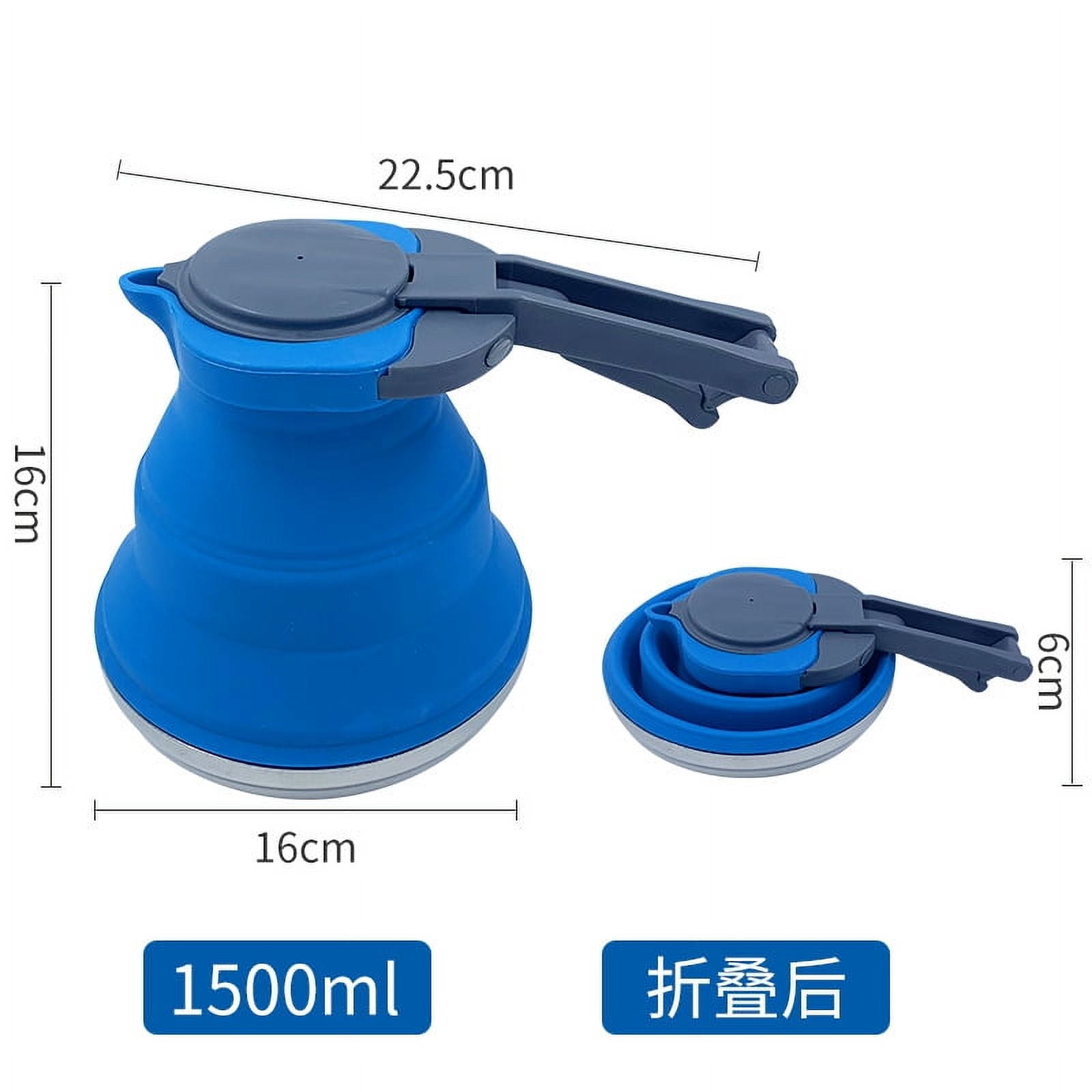 1.5L Easy Carry Folding Silicone Kettle Water Pot Camping Travel ...