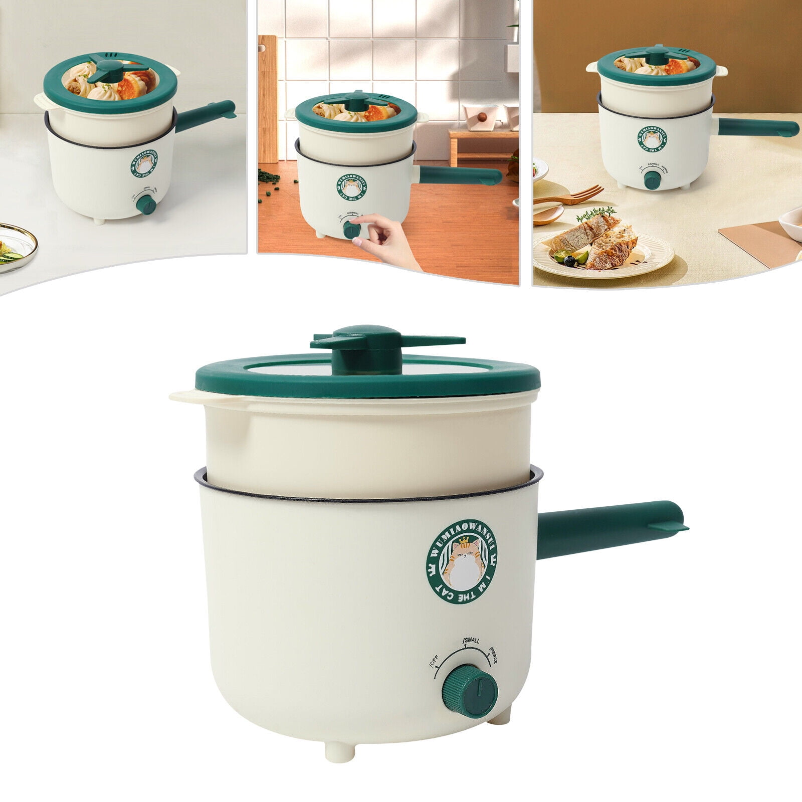 1.5L Electric Non-stick Cooking Pot Mini Hot Pot Multiple Function ...