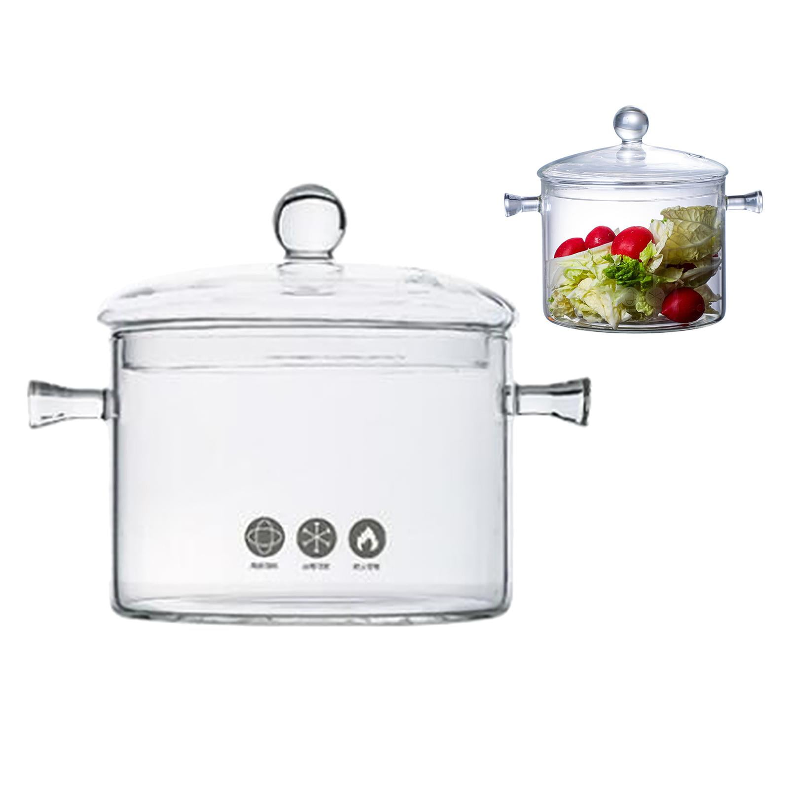 1.5L High Borosilicate Glass Soup Bowls Stew Cooker Fruit Container ...