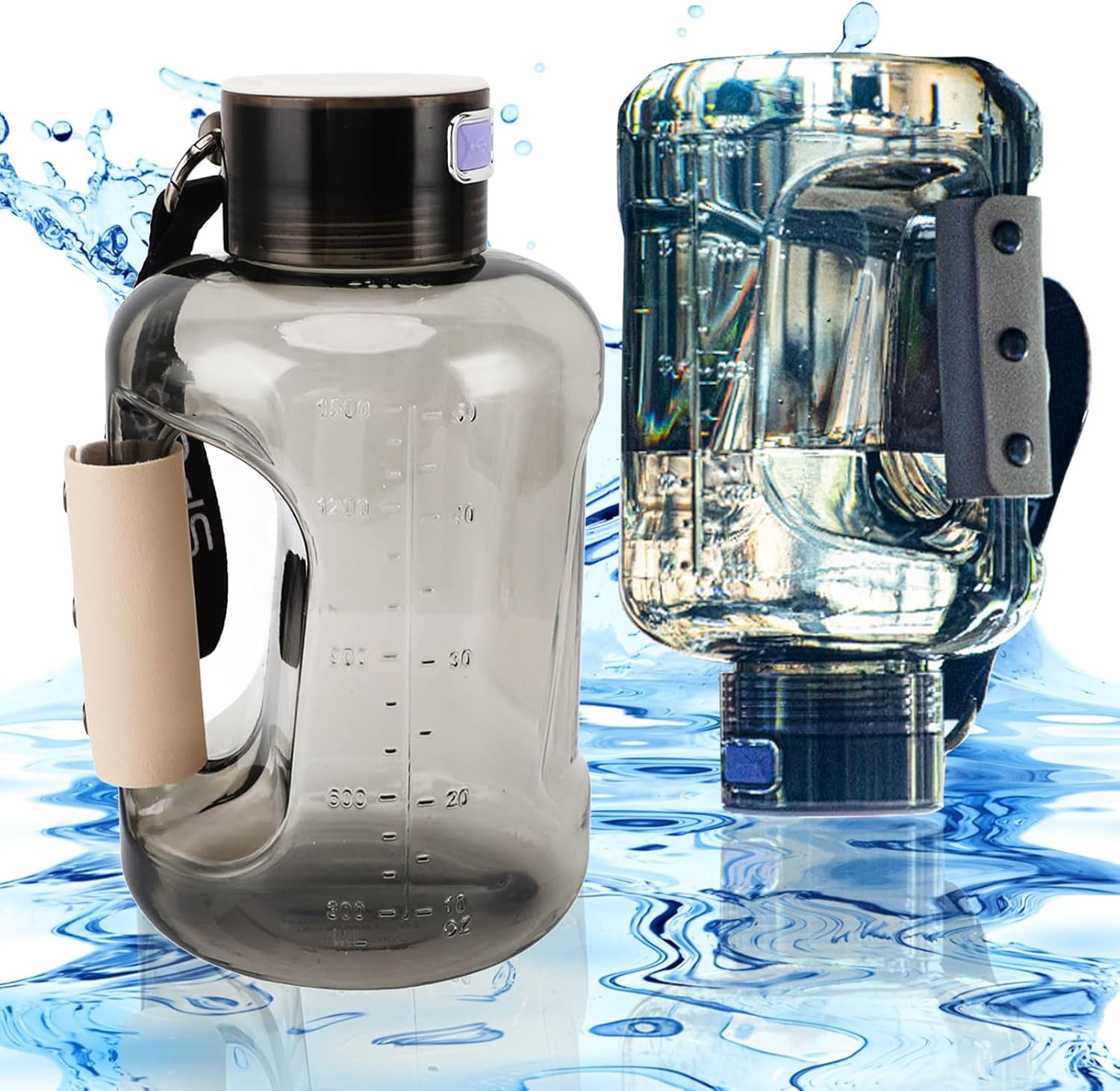 1.5L Hydrogen Water Bottle, Portable Rechargeable Ion Water Generator ...