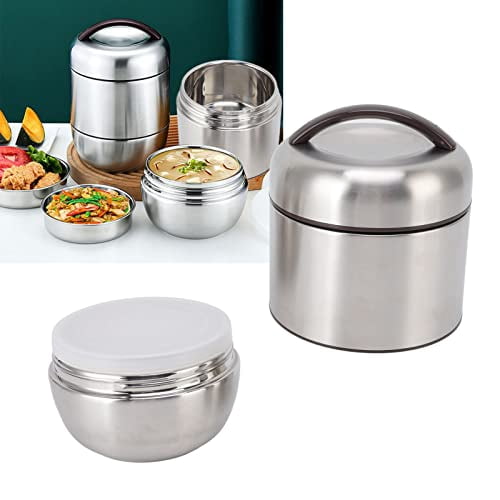 1.5L Insulation Lunch Box 4 Layer Stackable Compartment Stainless Steel ...