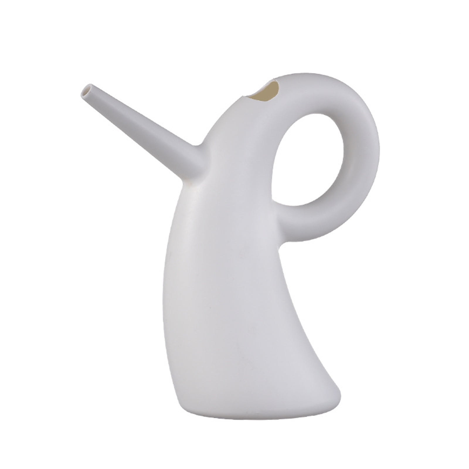 (1.5L Sheep Horn Watering Pot Pearl White) Plastic Long Mouth Watering ...